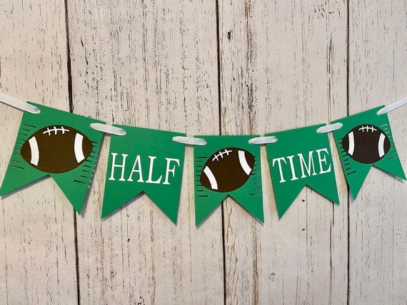Football half birthday banner, Half Time football banner, Half Way to ...