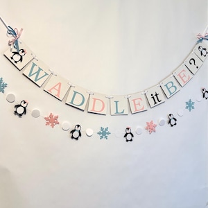 Waddle It Be Baby Gender Reveal - He or She - Penguin Baby Shower ...