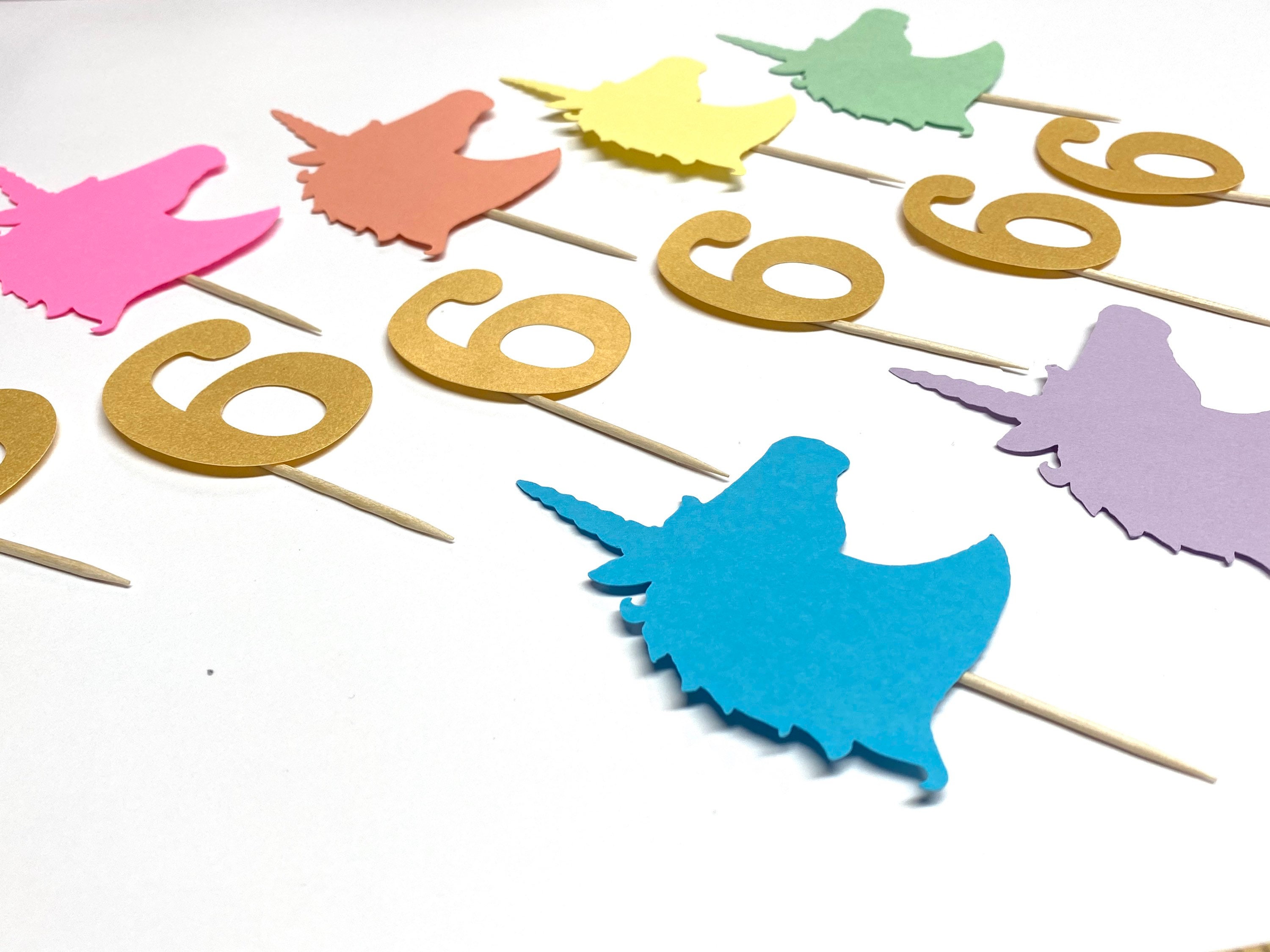 Unicorn Birthday Cupcake Toppers Magical Unicorn Decoration - Etsy