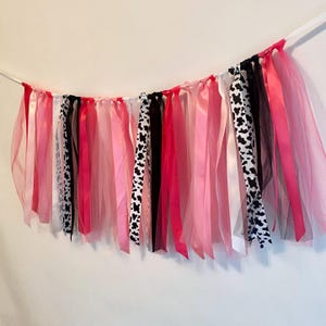 Disco Cowgirl Theme High Chair Banner , Pink 1st Rodeo Birthday Photo ...