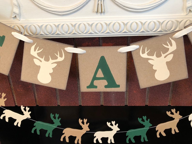 Little Buck Baby Shower Decor Forest Green Oh Deer Baby - Etsy