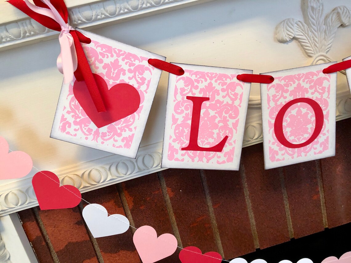 Valentines Day Decorations / Love Banners / Photo Prop / | Etsy