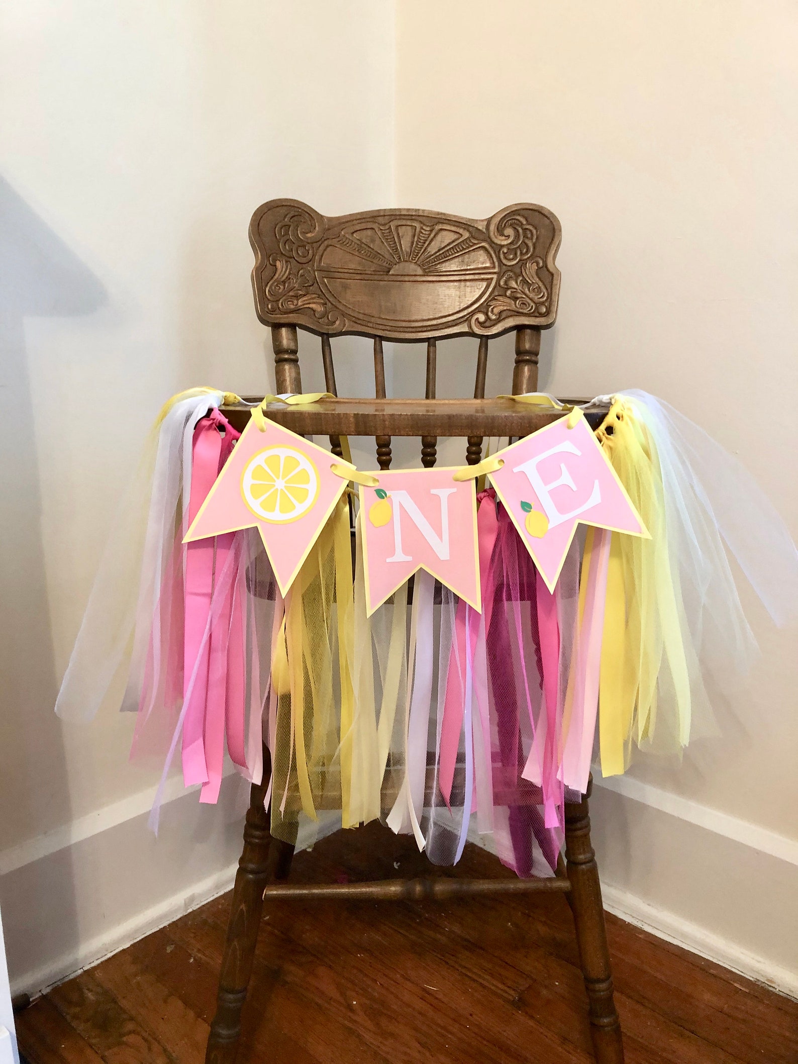 Lemon First Birthday Decorations High Chair Tutu Lemon ONE - Etsy