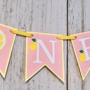Lemon First Birthday Decor High Chair Decorations Lemonade Themed 1st ...