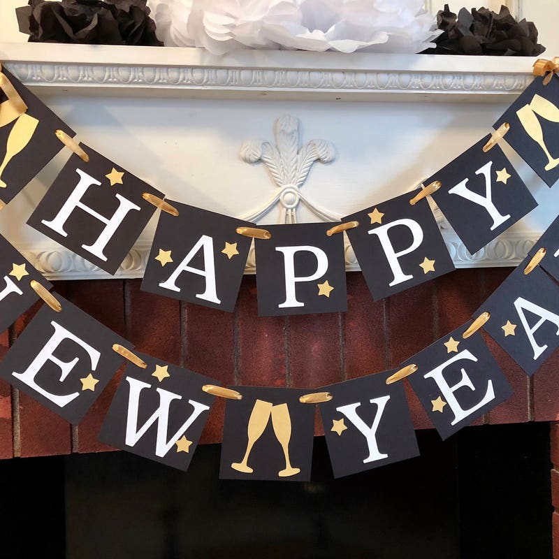Happy New Year Banner - Etsy