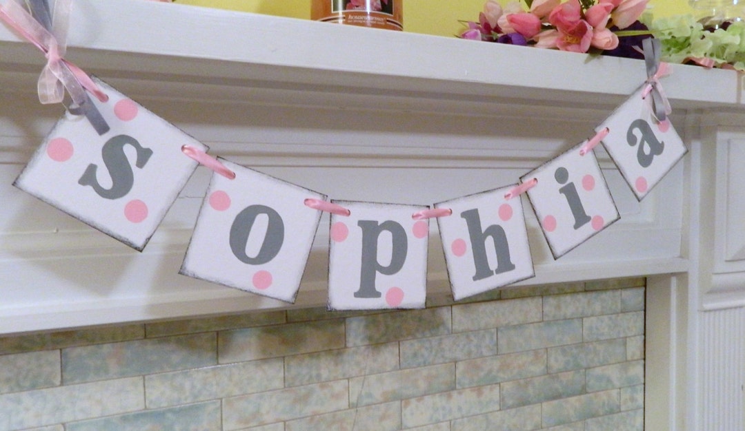 Custom Baby Name Banner Baby Shower Decorations Boy First - Etsy