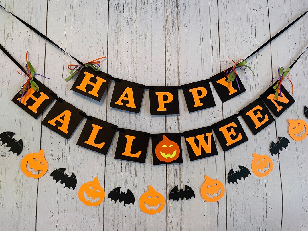 Halloween Decorations, Happy Halloween Banner, Halloween Mantle ...