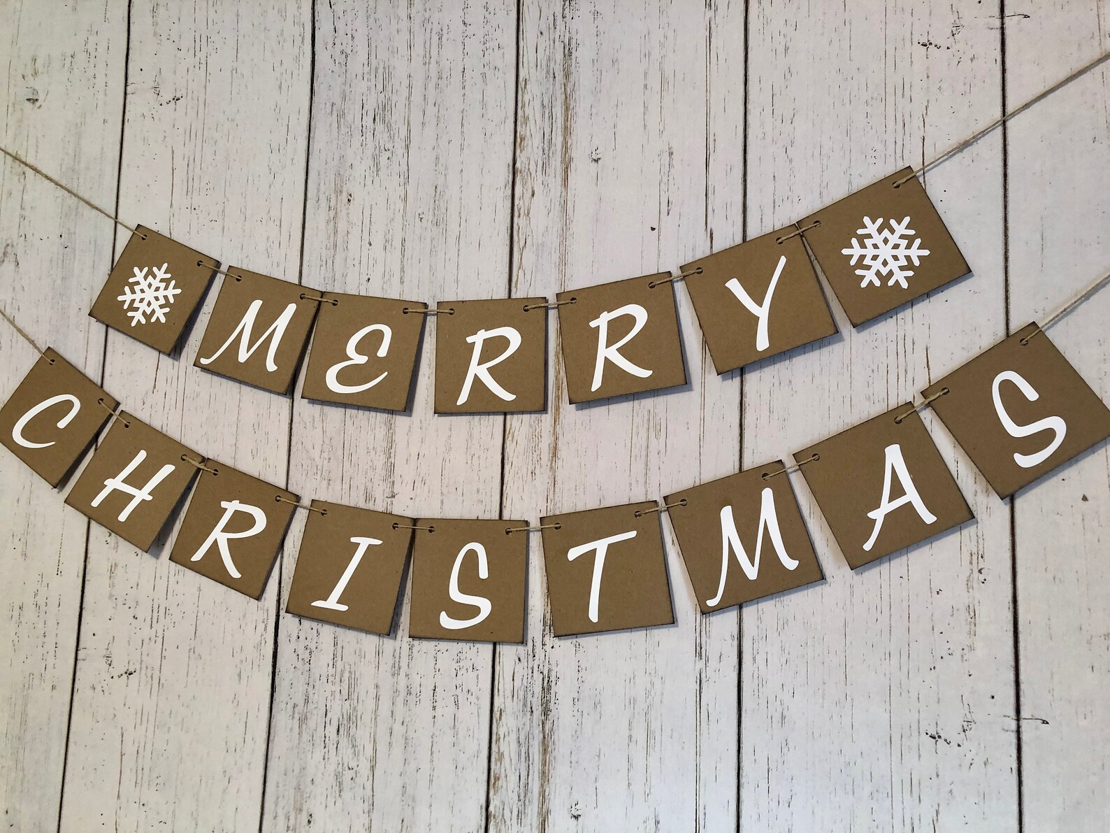Rustic Christmas Decorations Merry Christmas Banner | Etsy