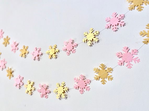 Snow Much fun to Be ONE -Pink and gold Baby Shower Decor - 6ft ...