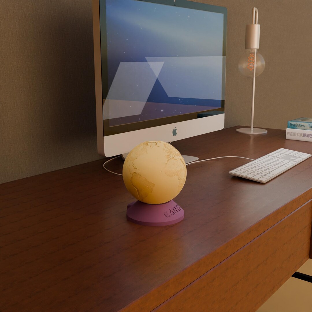 3D Printable Earth Globe STL | Detailed Topographic World Map Model ...