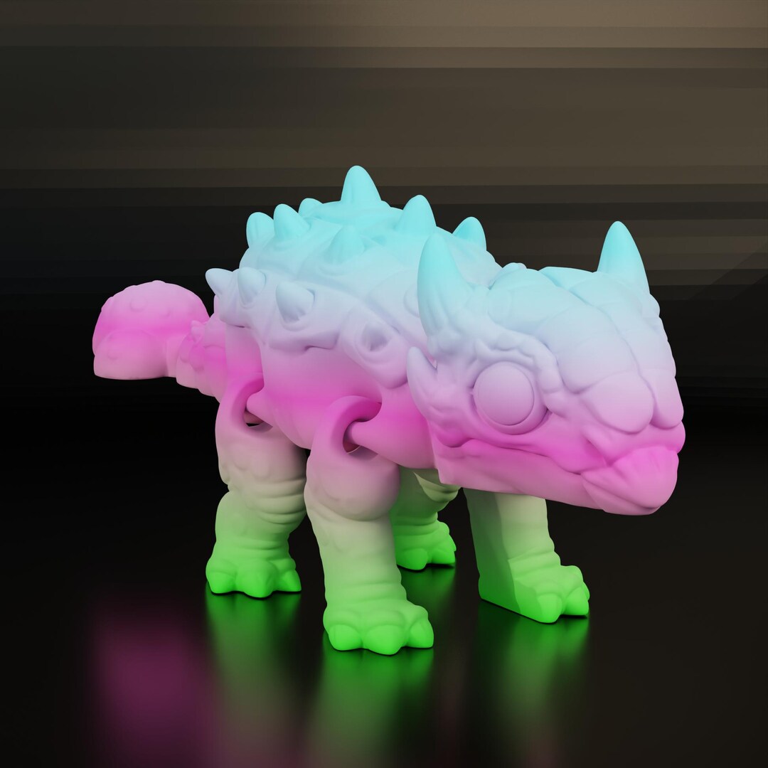 Flexi Articulated Ankylosaurus 3D STL File | High Detailed Dinosaur ...