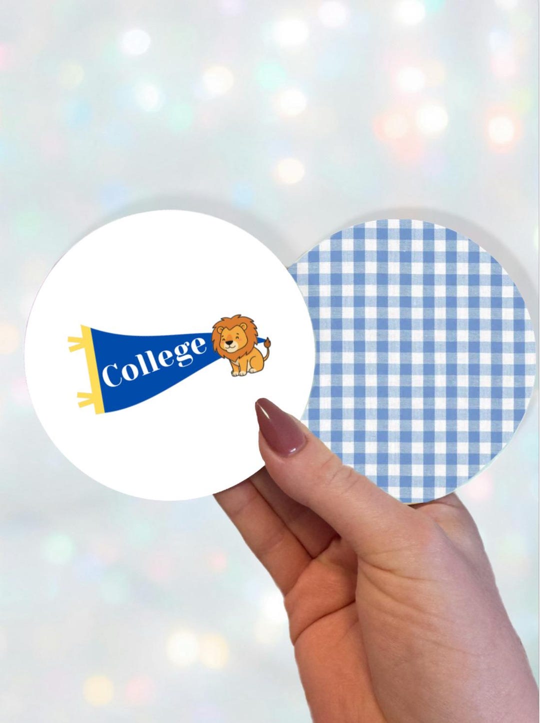 Custom College Pennant Mascot Coasters, Set of 4, 4” - Etsy