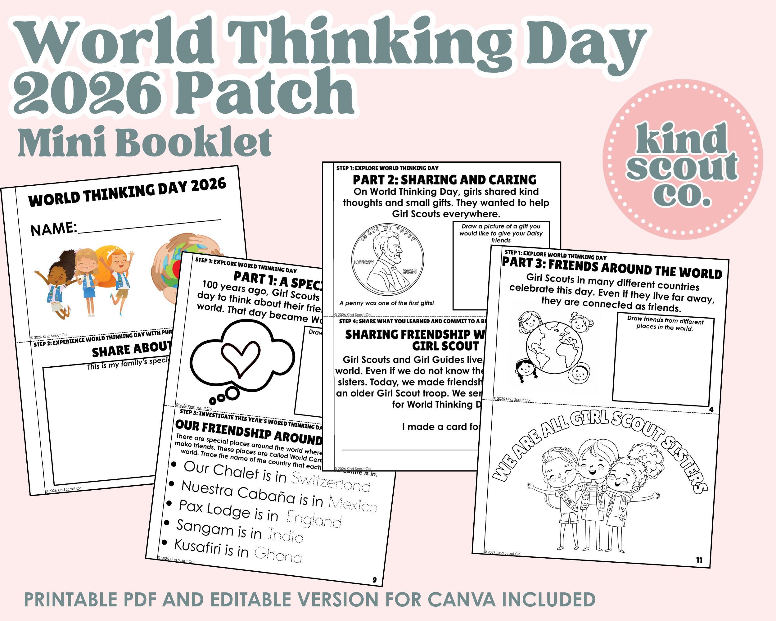 Daisy Scouts World Thinking Day Badge Workbook, Daisy Troop Printable ...