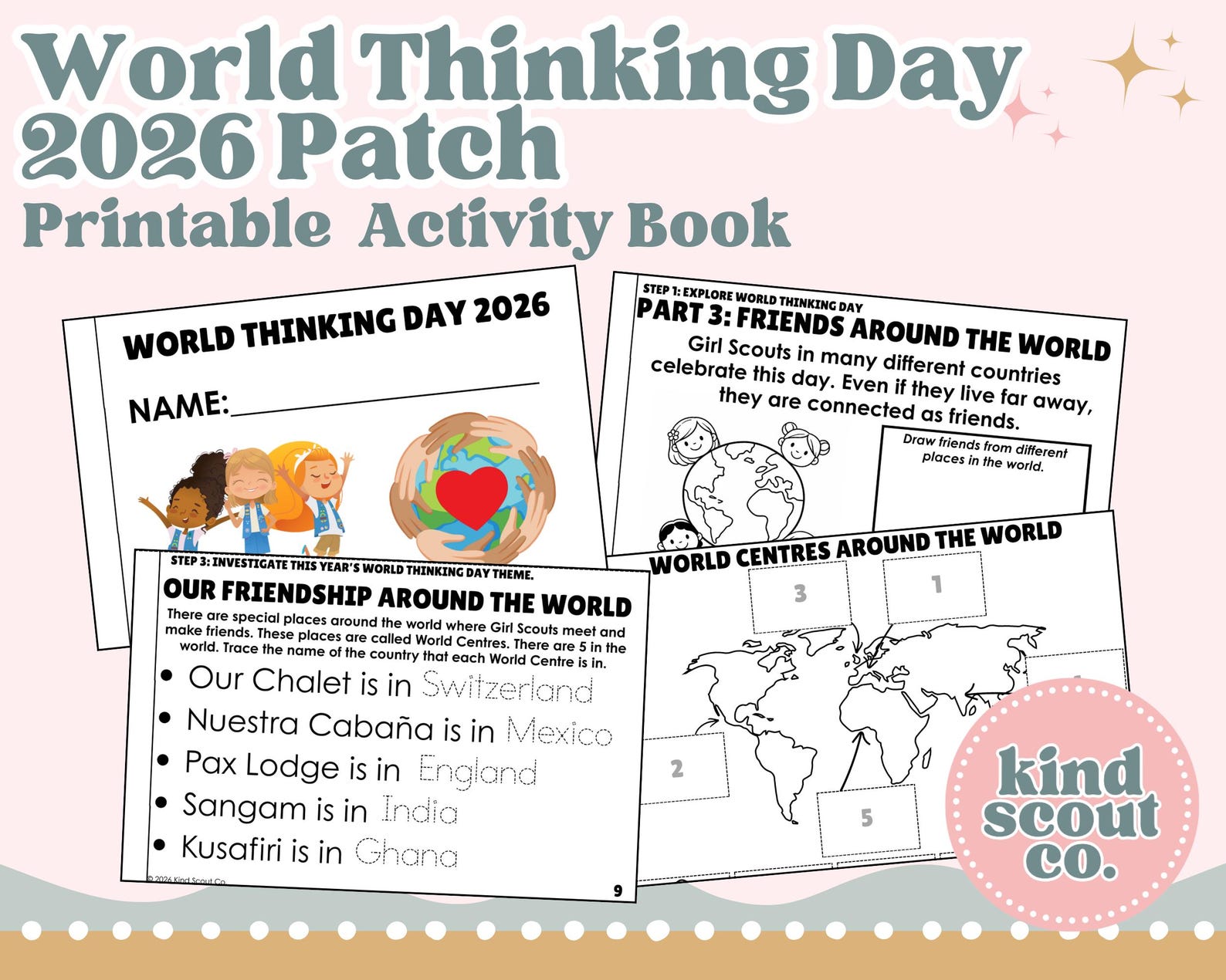 Daisy Scouts World Thinking Day Badge Workbook, Daisy Troop Printable ...