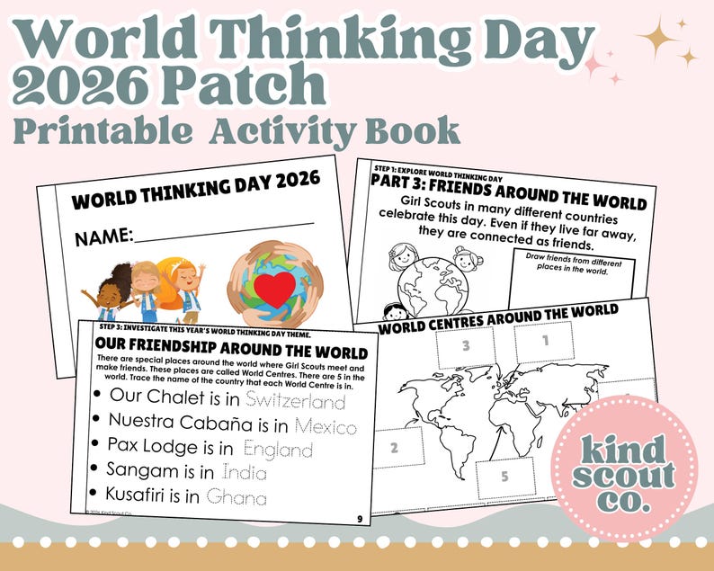 Daisy Scouts World Thinking Day Badge Workbook, Daisy Troop Printable ...