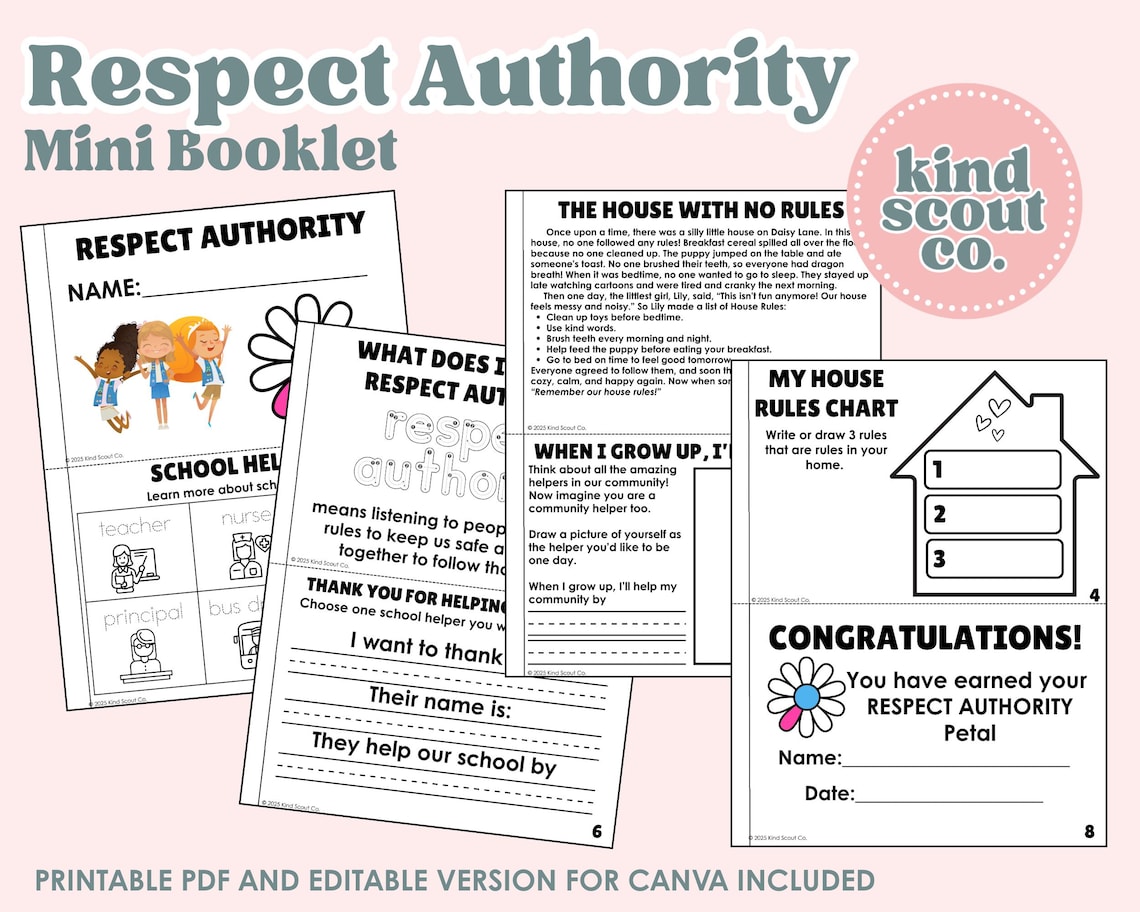 Daisy Girl Scouts Respect Authority Activity Booklet (printable PDF) - Etsy
