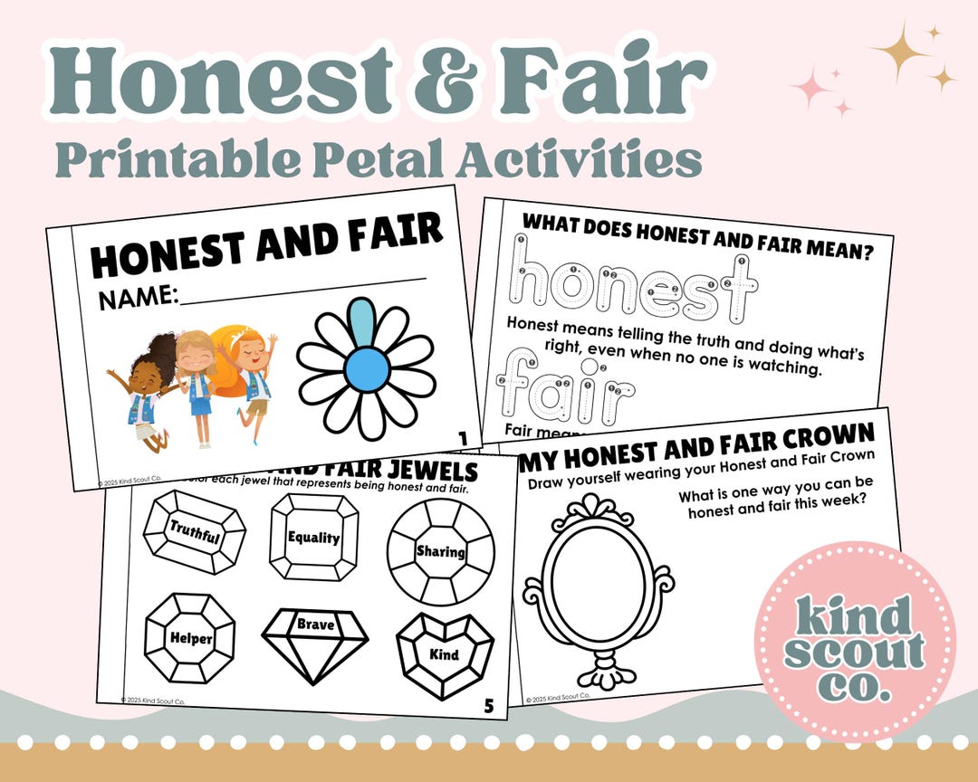 Daisy Girl Scouts Honest and Fair Petal Activity Booklet (printable PDF ...