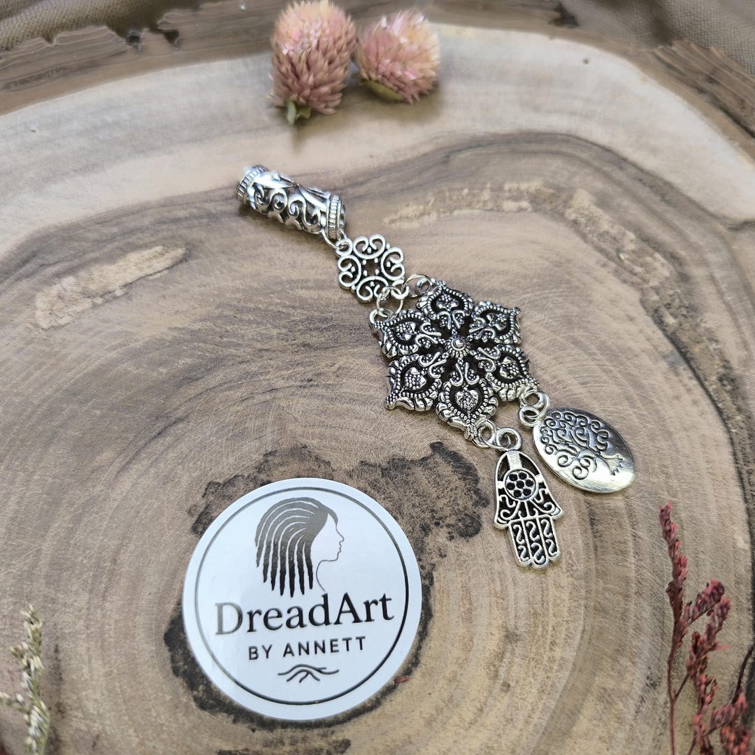 Dreadlock Bead With Large Pendant | Mystical Dreadlock Jewelry ...