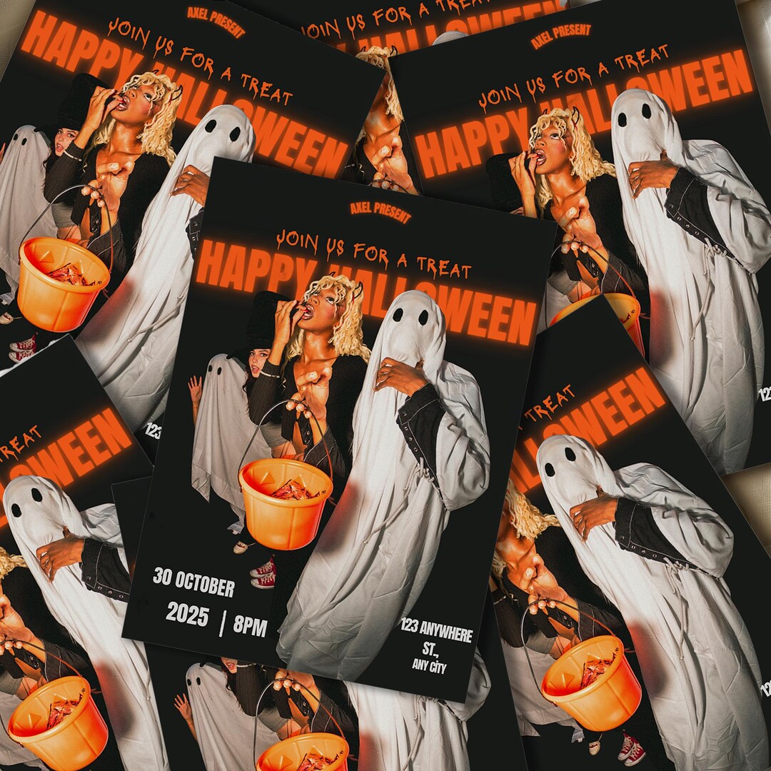 Editable Halloween Invitation Template | 5x7 Printable Party Invite ...
