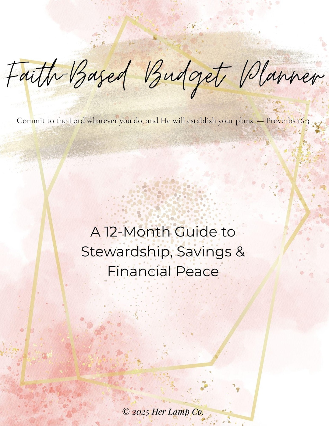 Faith-based Budget Planner | Christian Budget Binder | 12-month ...