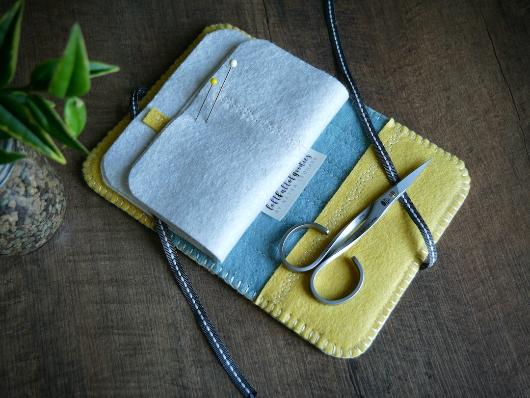 Wool Felt Needle Book Case Organizer Sewing Kit ø Lemon Curd ø ...