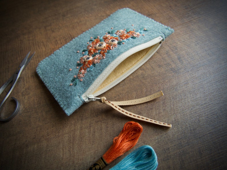 Wool Felt Coin Purse Wallet ø Small MakeUp Bag ø Hand | Etsy
