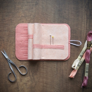 Wool Felt Needle Book Case Organizer Sewing Kit ø Mulberry ø | Etsy
