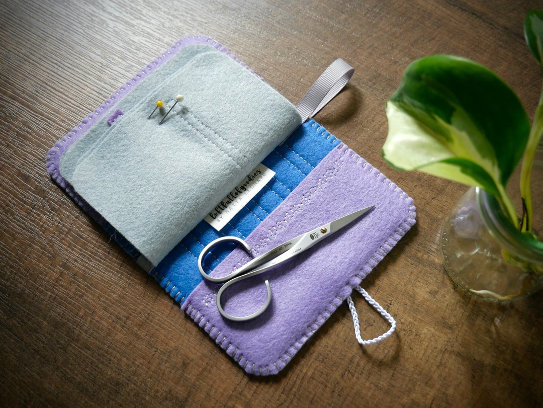 Wool Felt Needle Book Case Organizer Sewing Kit ø Lavender ø ...