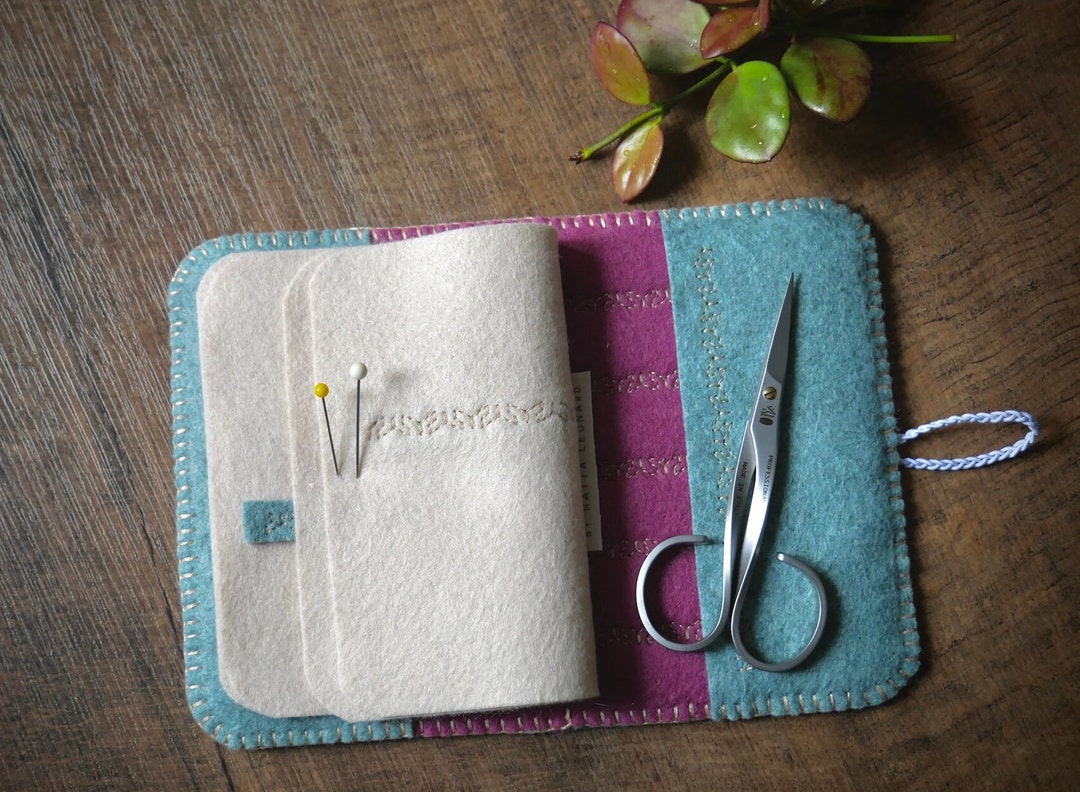 Wool Felt Needle Book Case Organizer Sewing Kit ø Misty ø ...