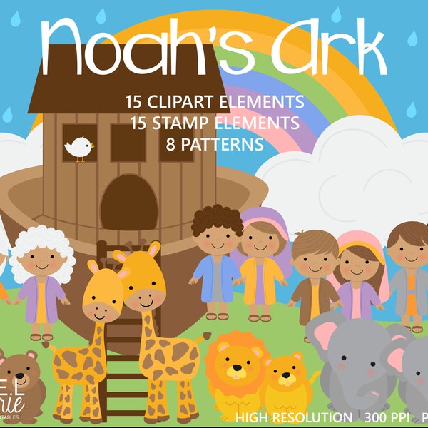 Noahs Ark Clipart - Etsy