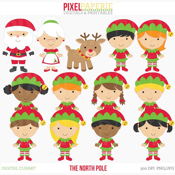 Elf Clip Art - Etsy UK
