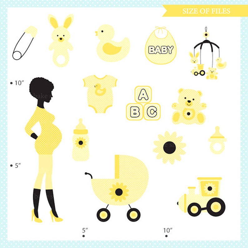 Pregnancy Pregnant Baby Clip Art Clipart Digital Chic - Etsy UK