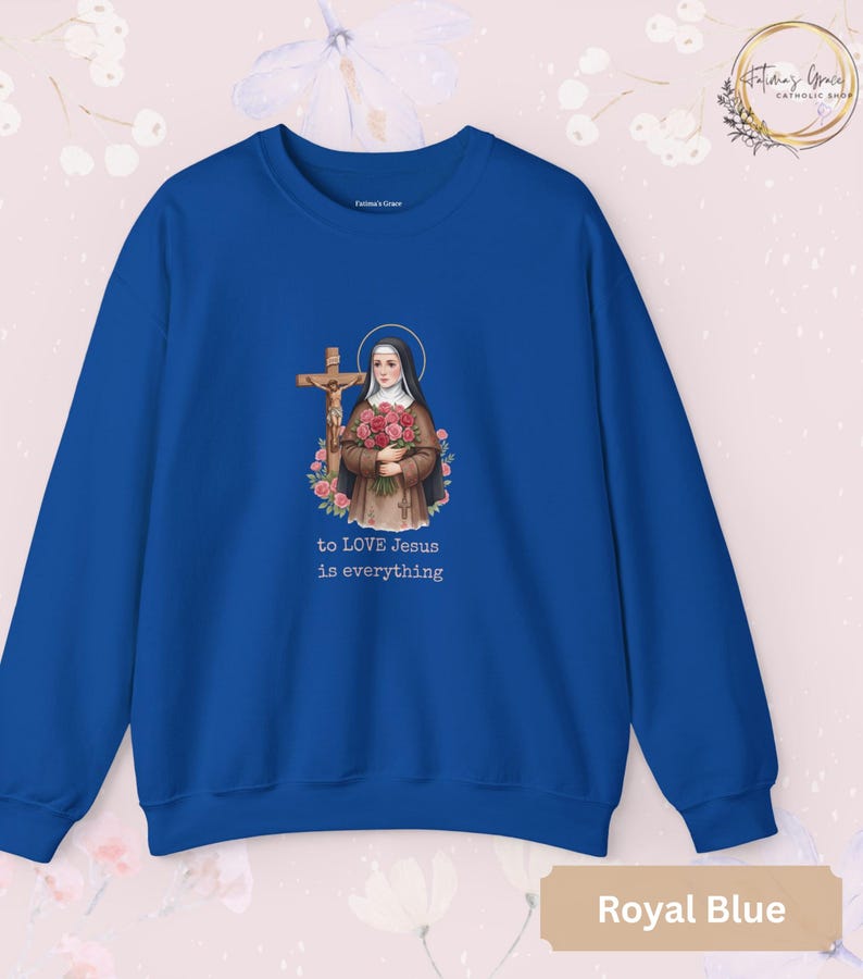 Saint Therese of Lisieux Sweater | Carmelite Design - Little Flower ...