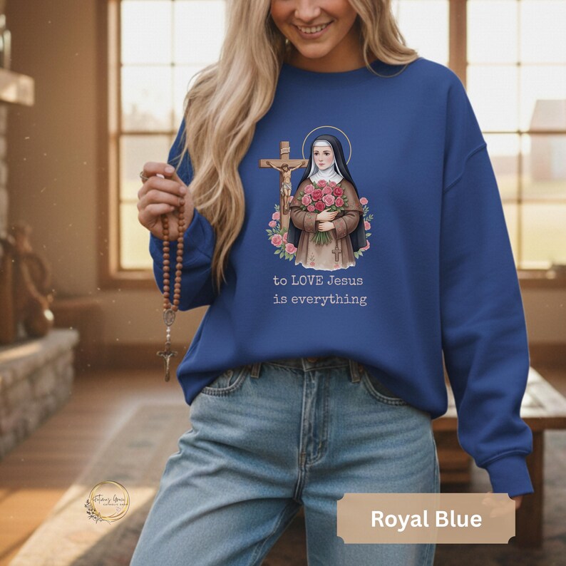 Saint Therese of Lisieux Sweater | Carmelite Design - Little Flower ...