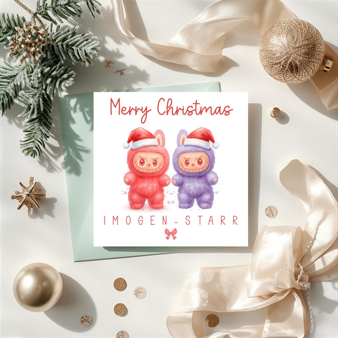 Personalized Christmas Card: Labubu Style - Etsy UK