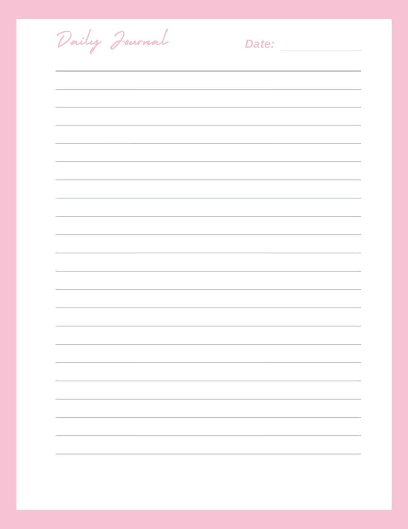 Pink Bible Study | Journal | Digital Download (30 Pages) | Minimal ...