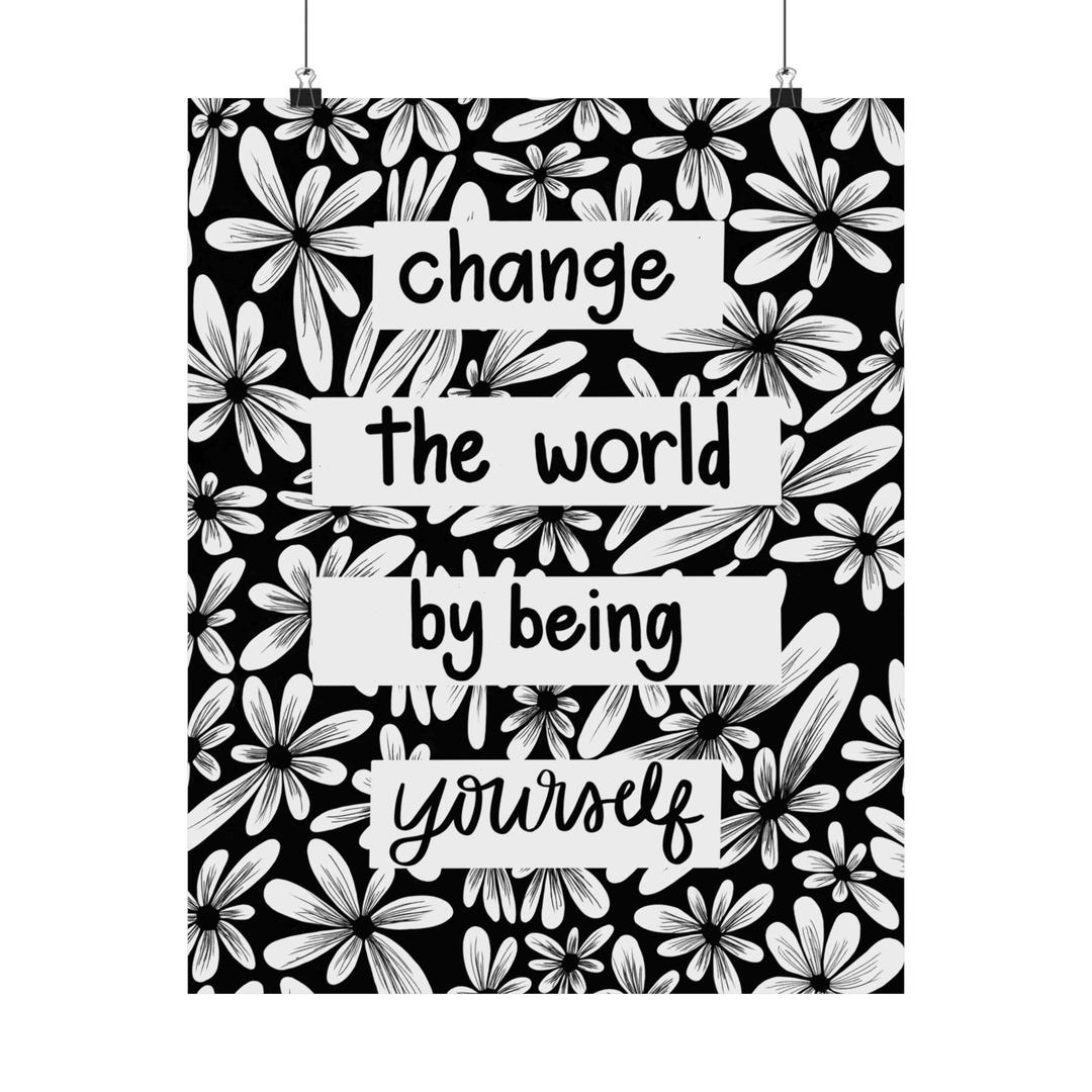 Inspirational 'change the World' Poster, Motivational Wall Art - Etsy