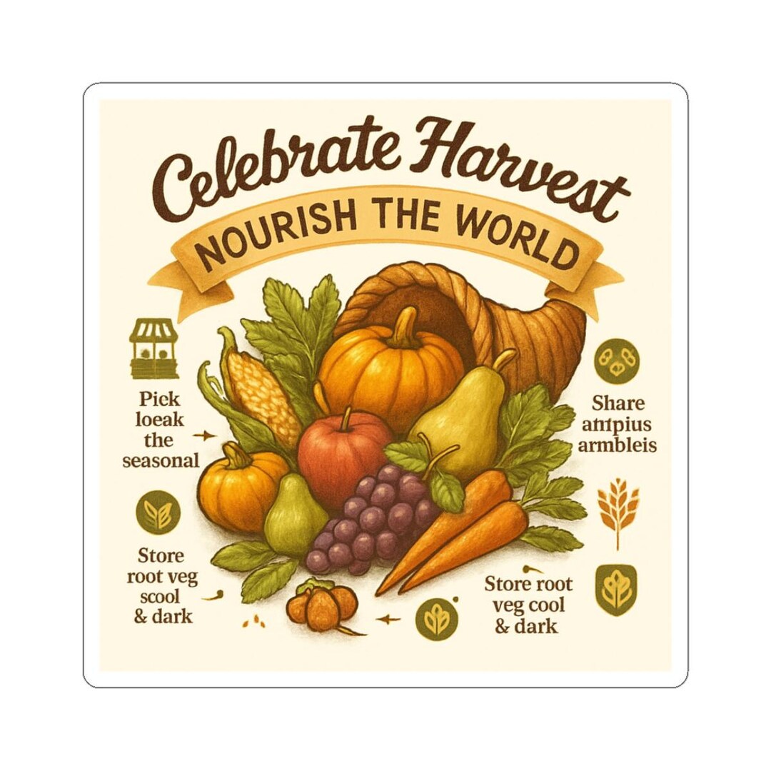 Harvest Cornucopia Sticker - Etsy