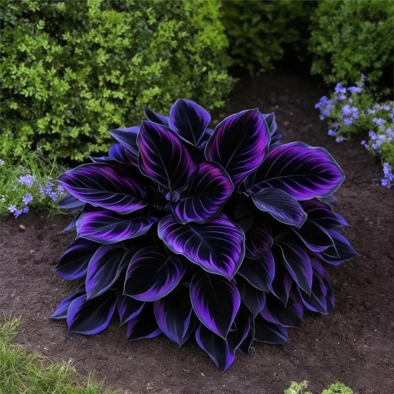 Purple Hosta Plant - Etsy