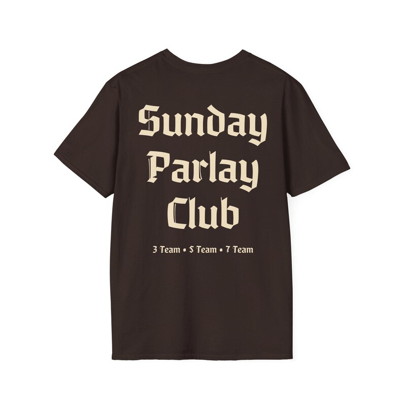 Sunday Parlay Club T-shirt | Sports Betting Typography Tee - Etsy
