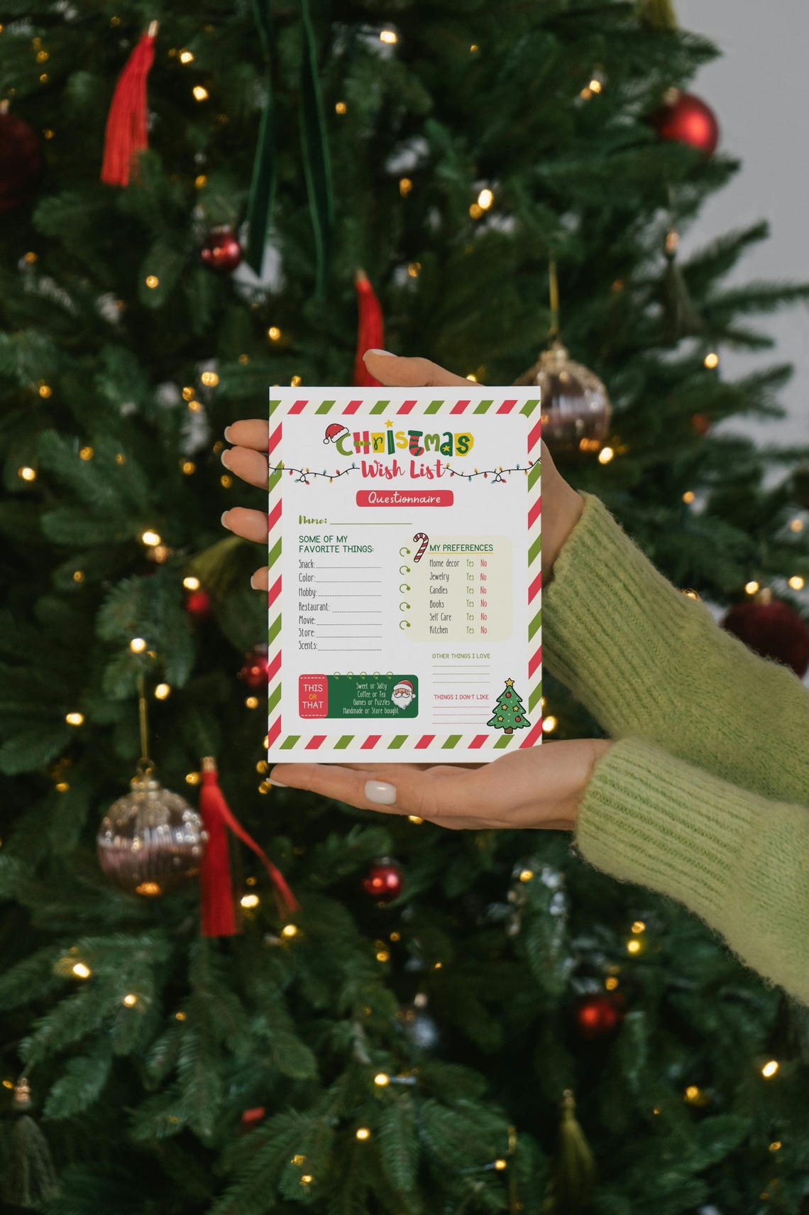 Christmas Wish List Questionnaire | Printable Holiday Gift Guide for ...