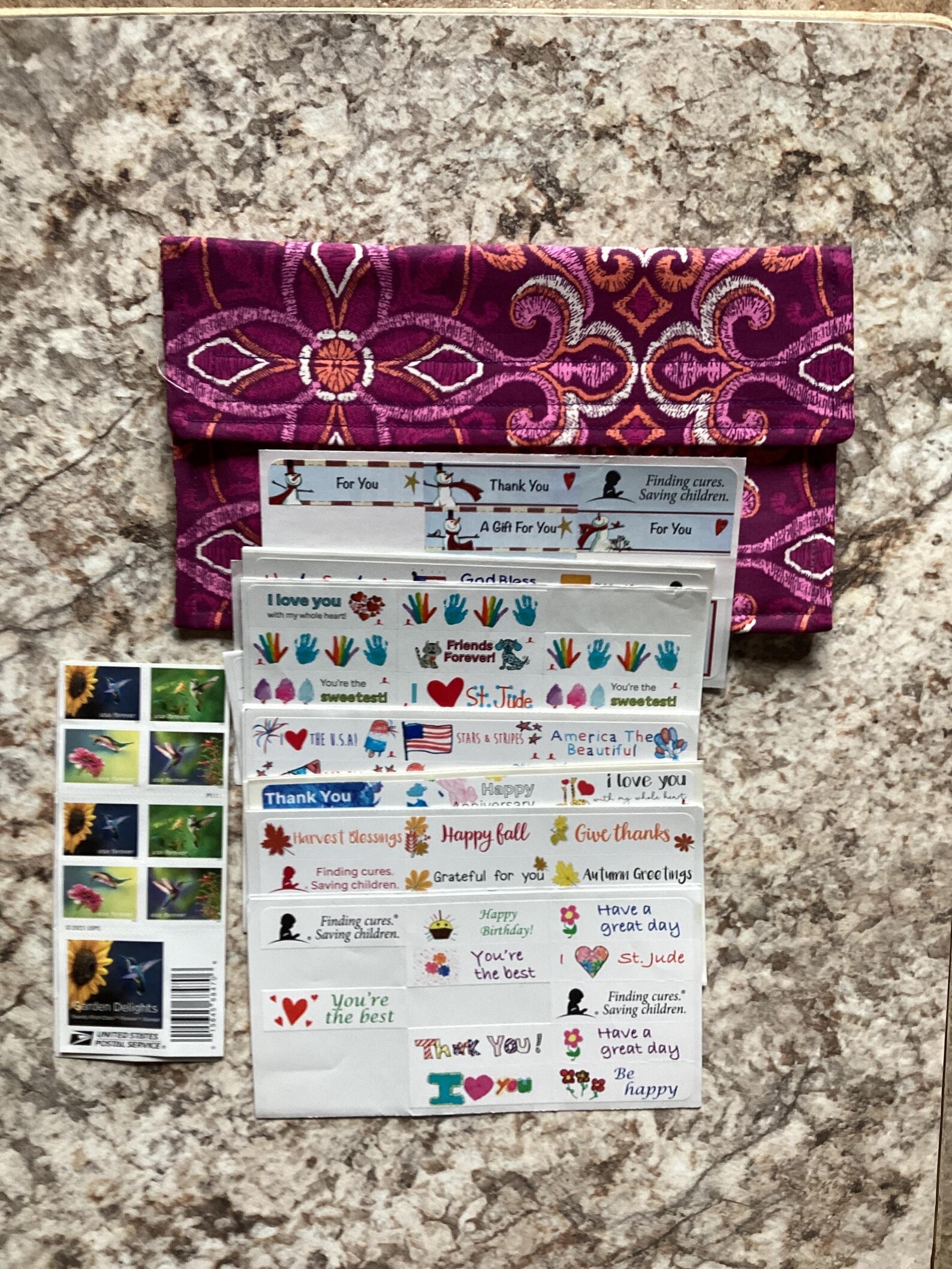 Burgundy Bursting Star Coupon Holder/ Organizer/ Receipt Holder /wallet ...