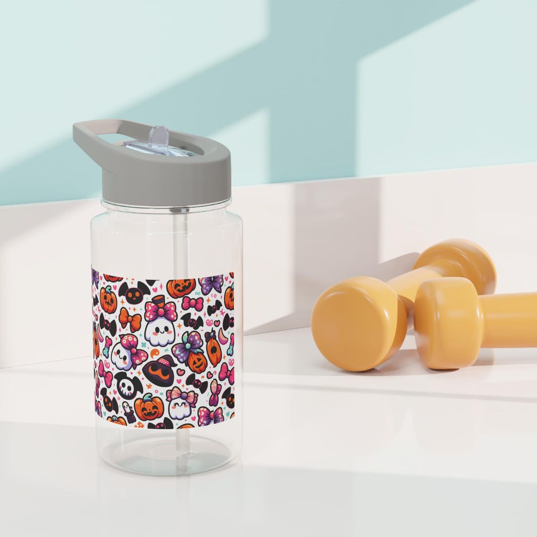 Cute Halloween Tritan Water Bottle, Spooky Drink Container, Eco ...