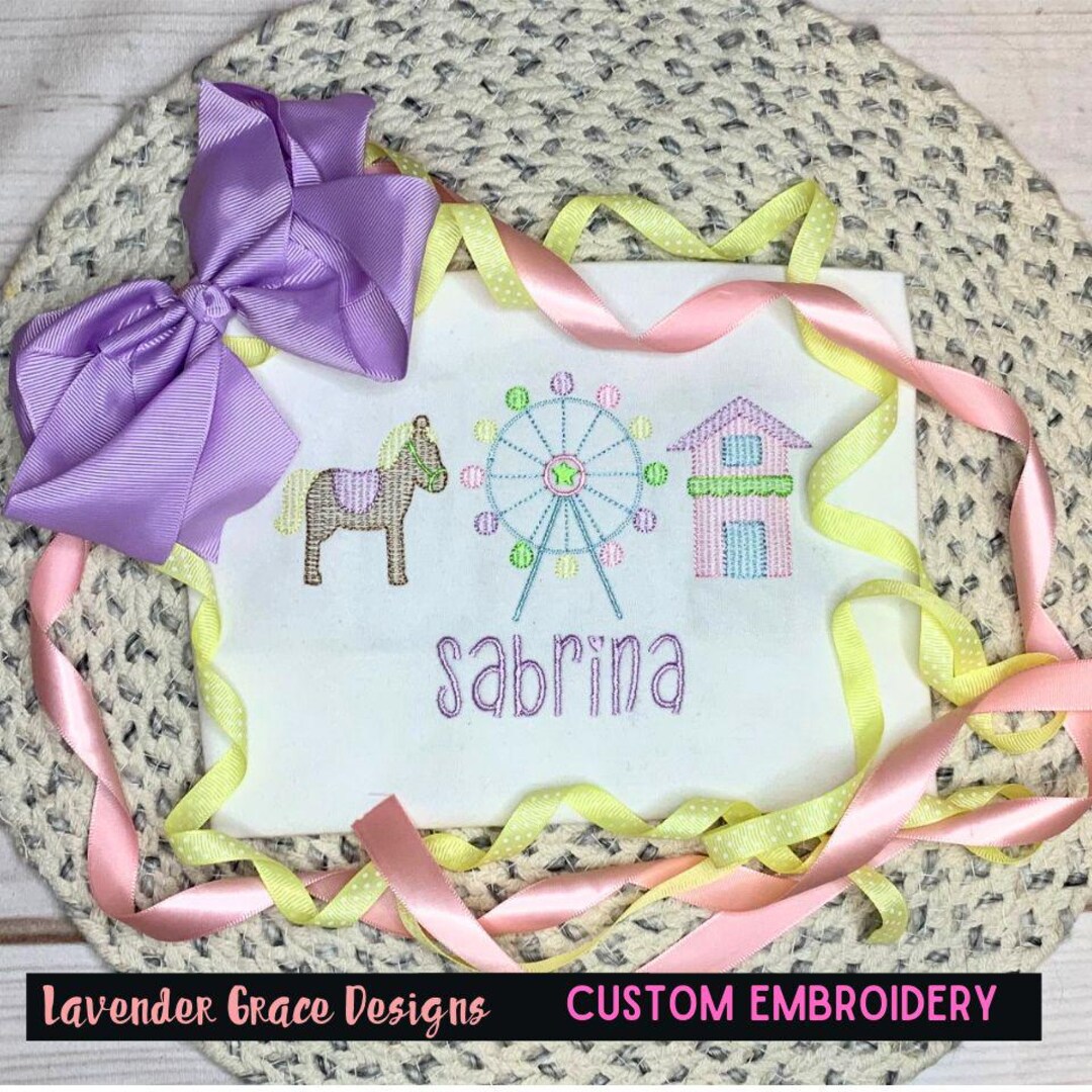 Embroidered Country Fair Shirt W/ Name Included, Horse Embroidery ...