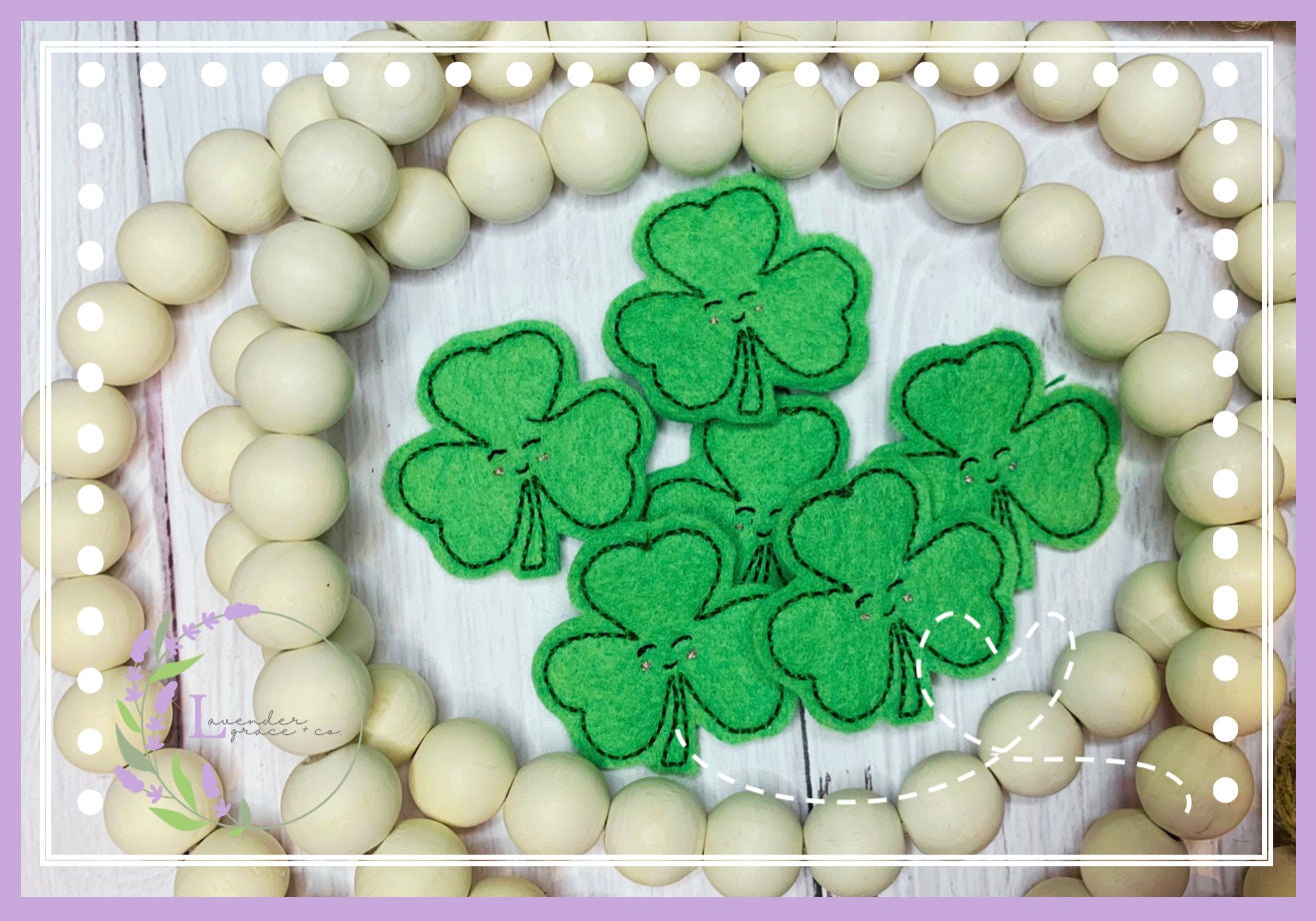 St. Patrick's Day Clover ITH Embroidery Digital Download, Pinch Proof ...