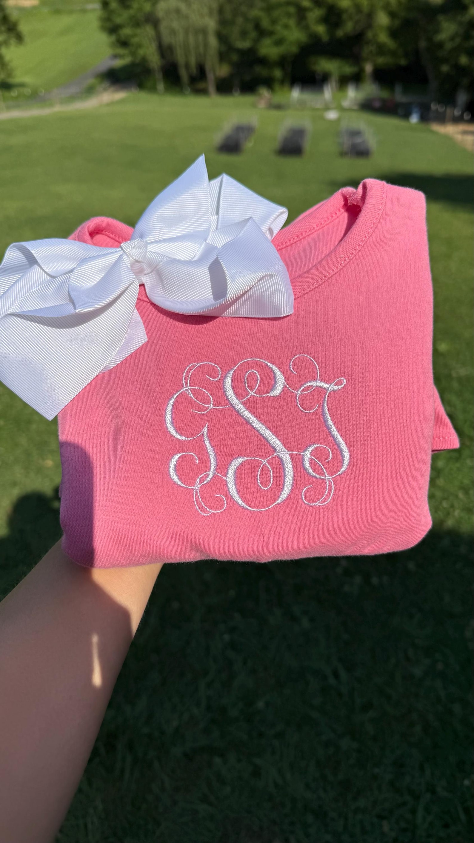Embroidered Monogrammed or Name Ruffle Dress, Back to School Initials ...