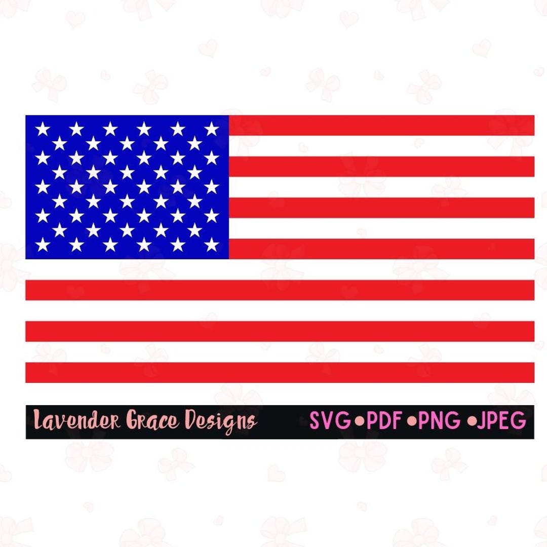 Simple American Flag Digital Download Pdf Png Jpeg Svg, 4th of July ...