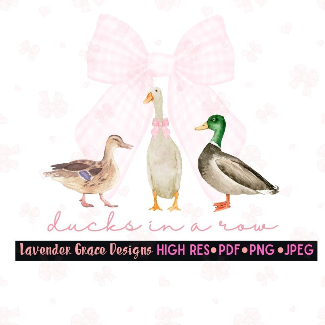 Coquette Ducks in a Row Digital Download Png Jpg Pdf, Indian Runner ...