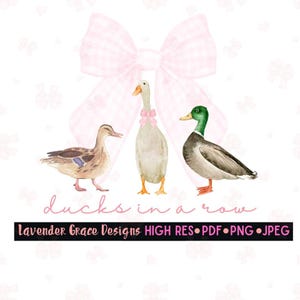 Coquette Ducks in a Row Digital Download Png Jpg Pdf, Indian Runner ...