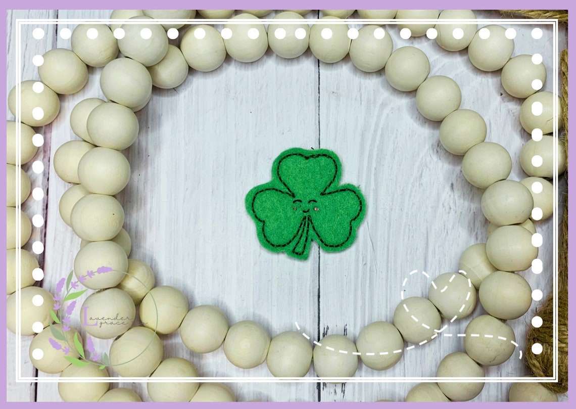 St. Patrick's Day Clover ITH Embroidery Digital Download, Pinch Proof ...